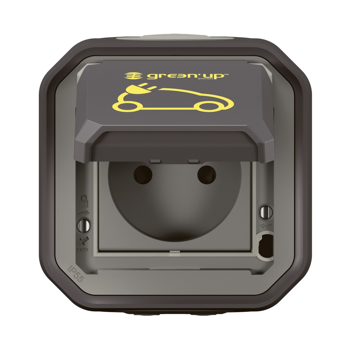 Eco-Motion : Découvrez la prise LEGRAND - Green'up Plexo - 069785L - 3.2 kW